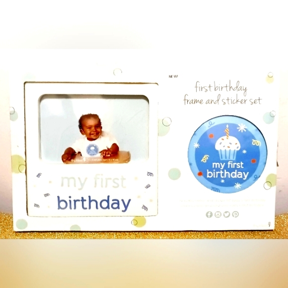 Tiny Ideas | Other | My First Birthday Frame And Sticker Set By Tiny ...
